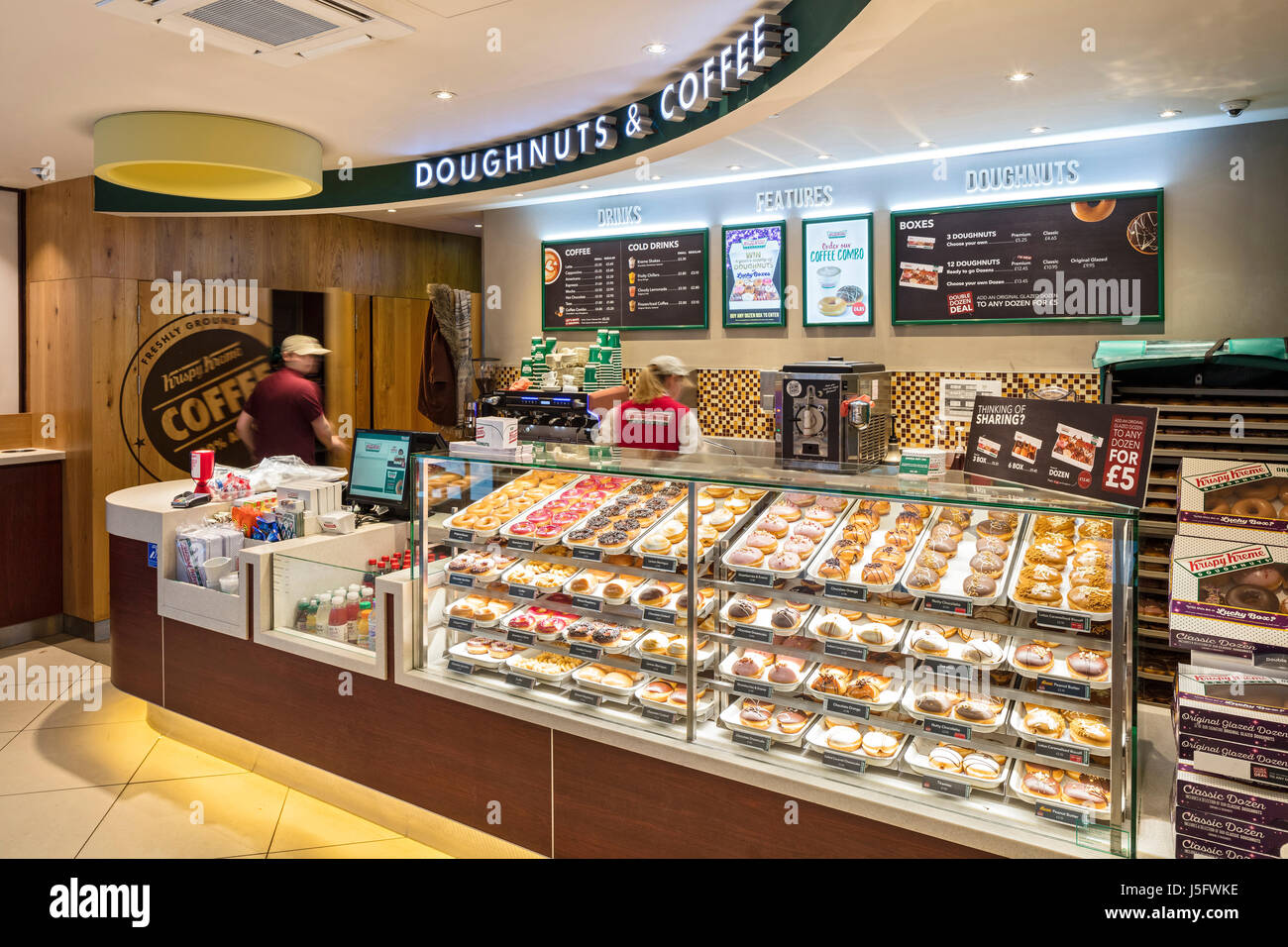Krispy Kreme Glasgow Central Station Stock Photo, Royalty Free Image ...