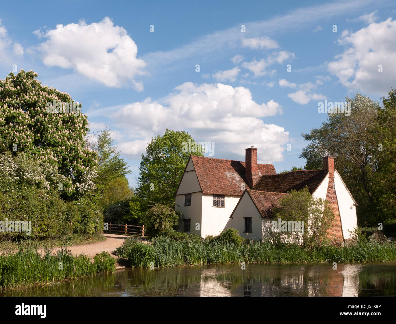 Willy Lott's Cottage outside in flatford mill in constable country old ...