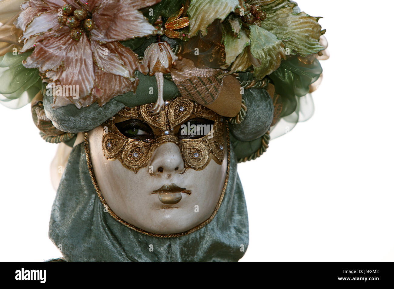green flower mask Stock Photo - Alamy