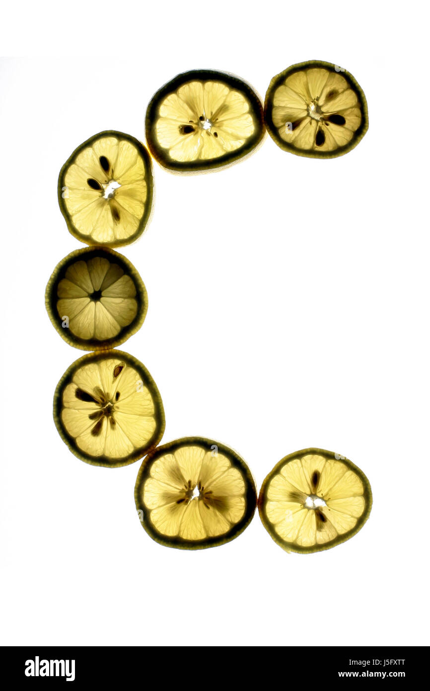 lemon slices in a semicircle Stock Photo - Alamy