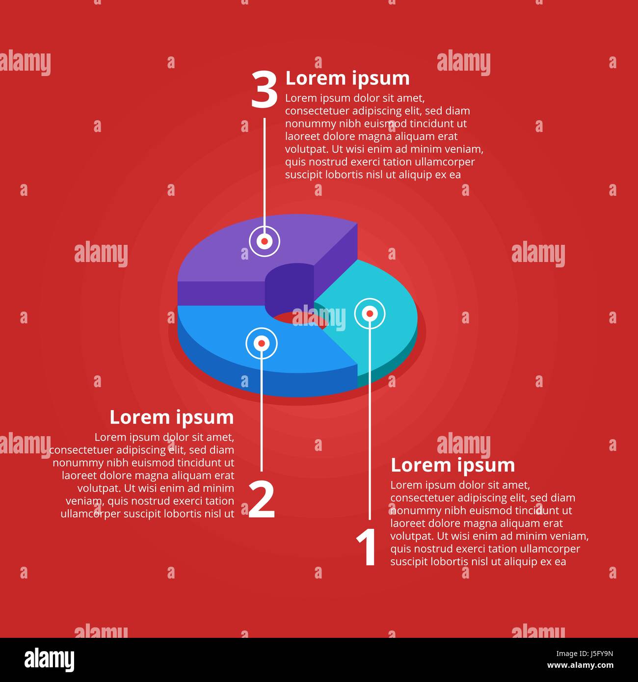 Pie chart on isolated background. Isometric pie charts different Stock Vector Image & Art - Alamy
