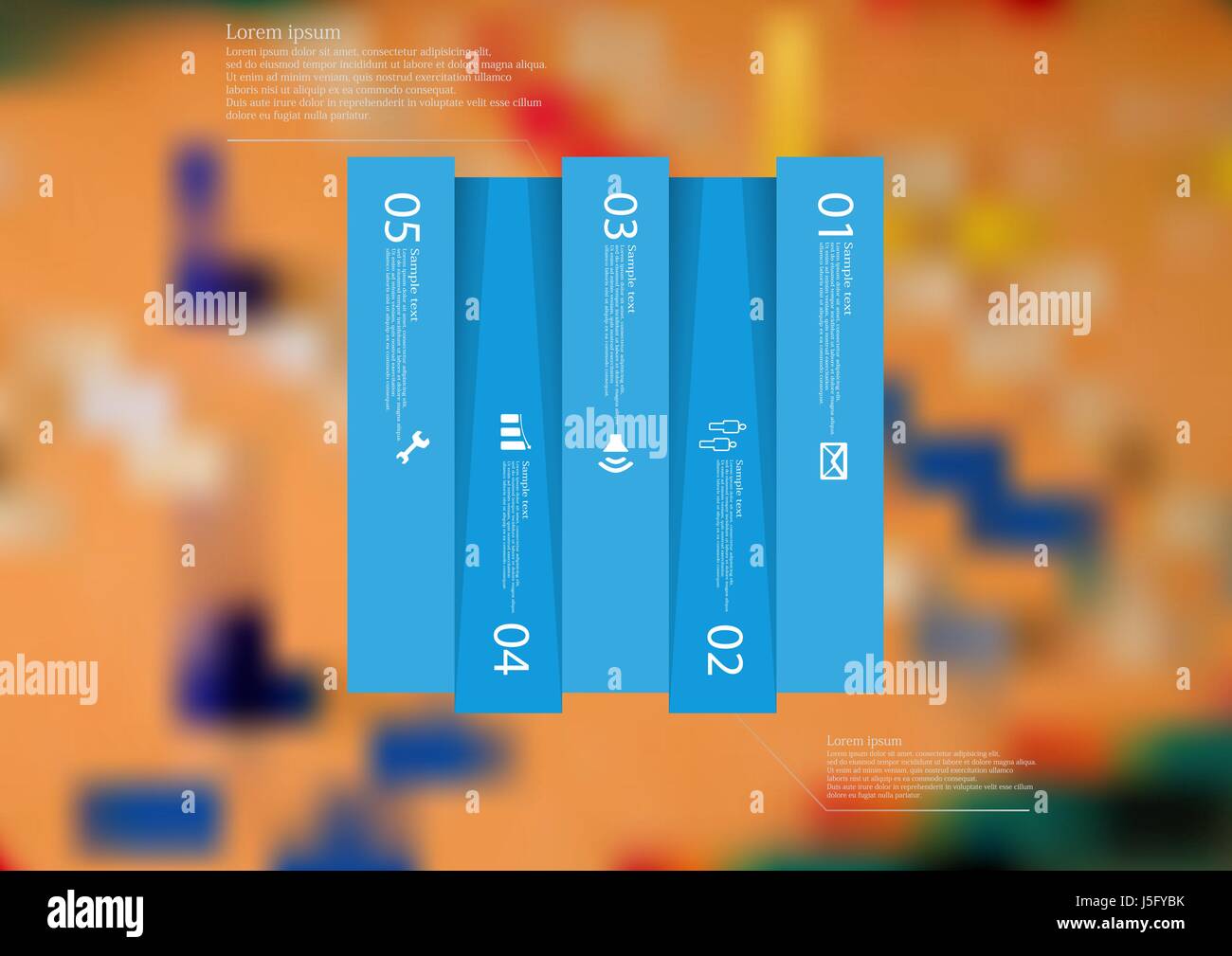 Illustration infographic template with motif of rectangle vertically ...