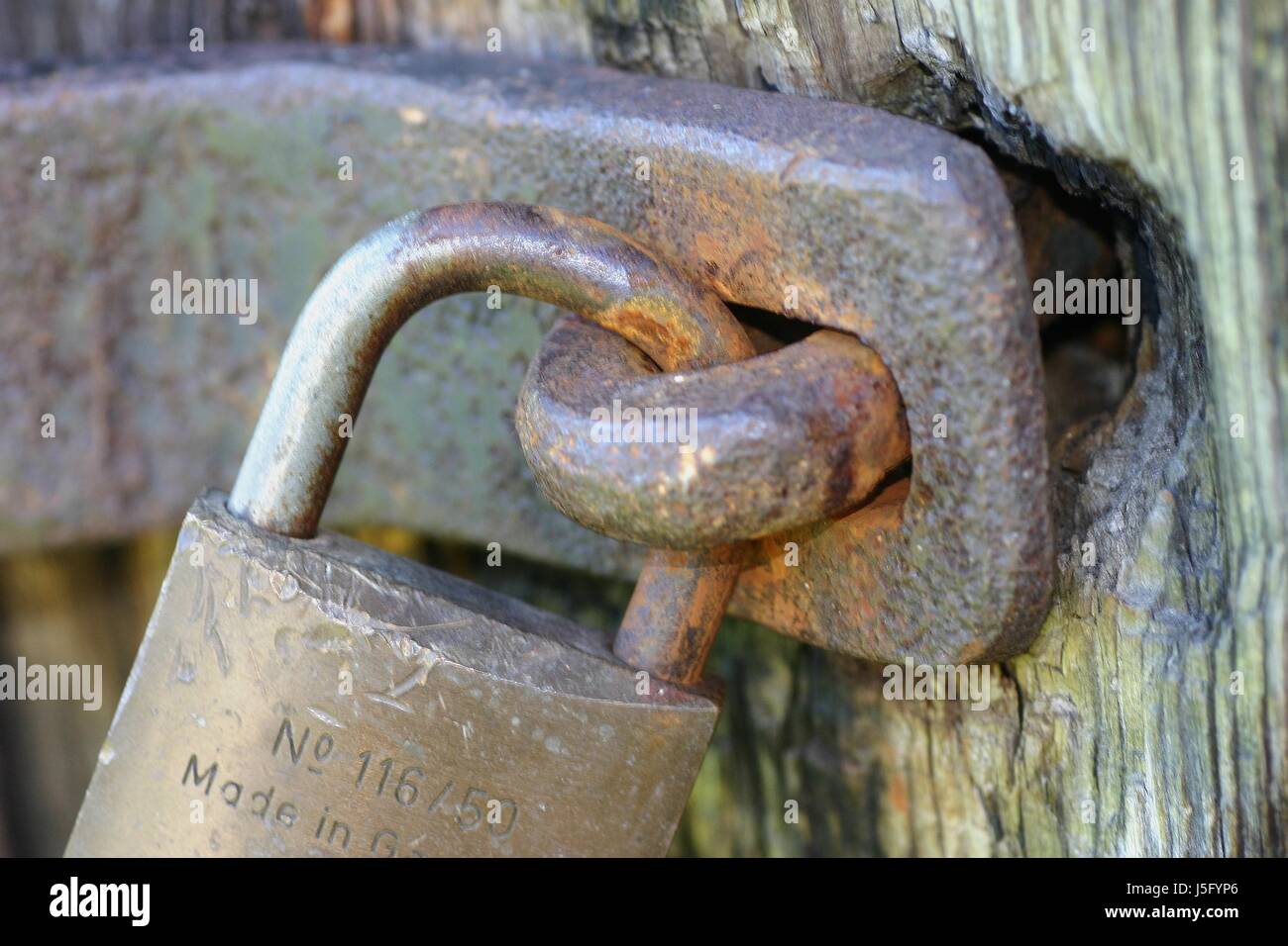 lock iron ailing closed inaccessible brig jail completed seal shutter ...