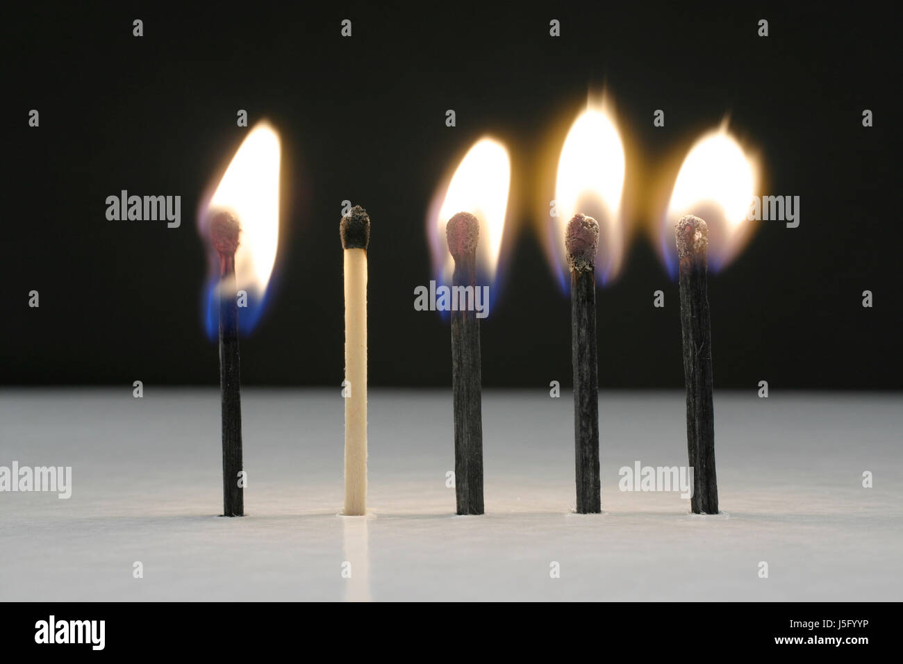 object row caution heads fire conflagration order flame to burn down ...