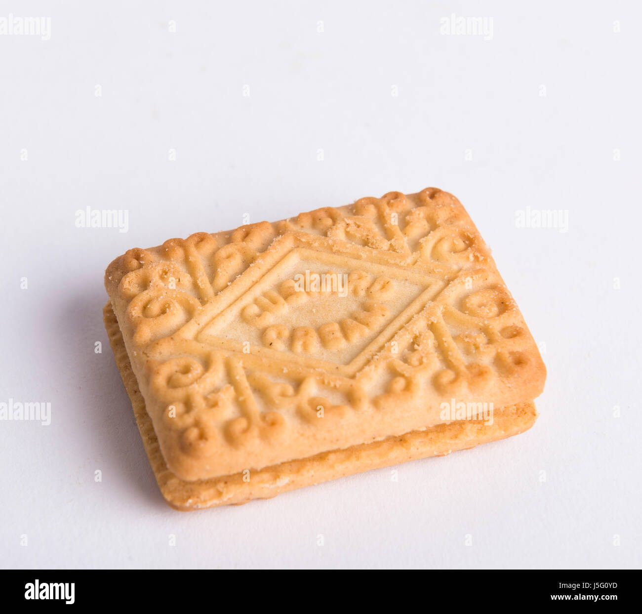 custard cream biscuit Stock Photo - Alamy
