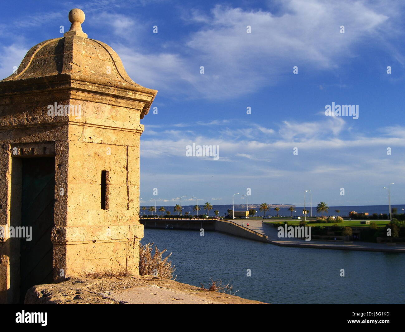 cathedral mallorca spain harbor wall look-out harbours platform ...
