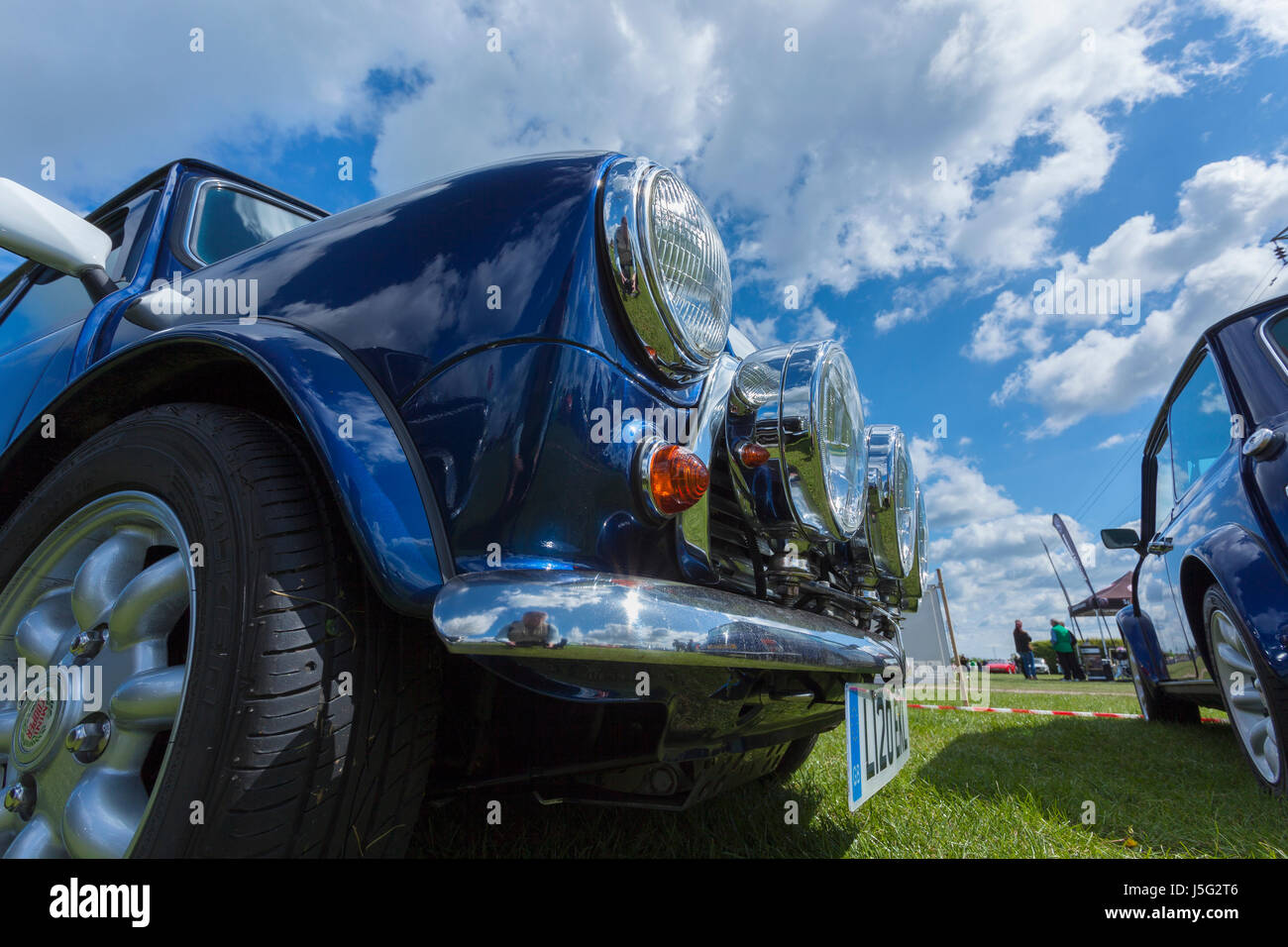 low Angle View of Front End of Classic Mini Car Stock Photo - Alamy
