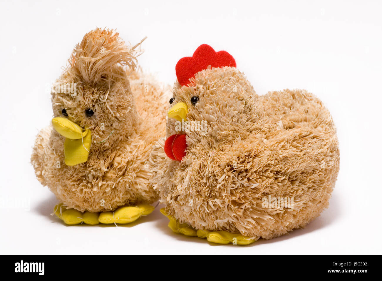 animals easter spring physiques deco decoration straw hen couple pair ...