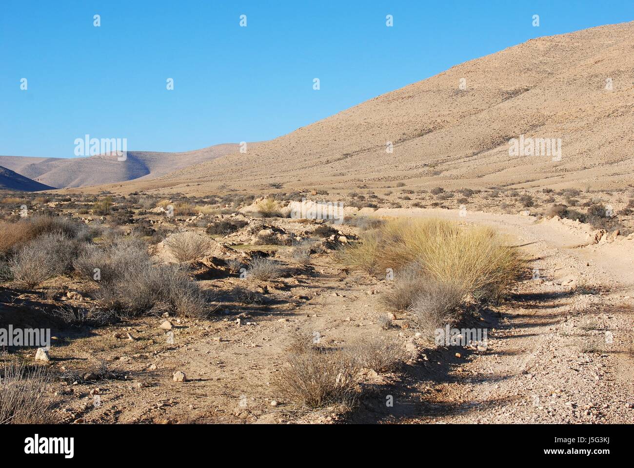 blue dryness dry dried up barren israel wadi firmament sky scenery ...