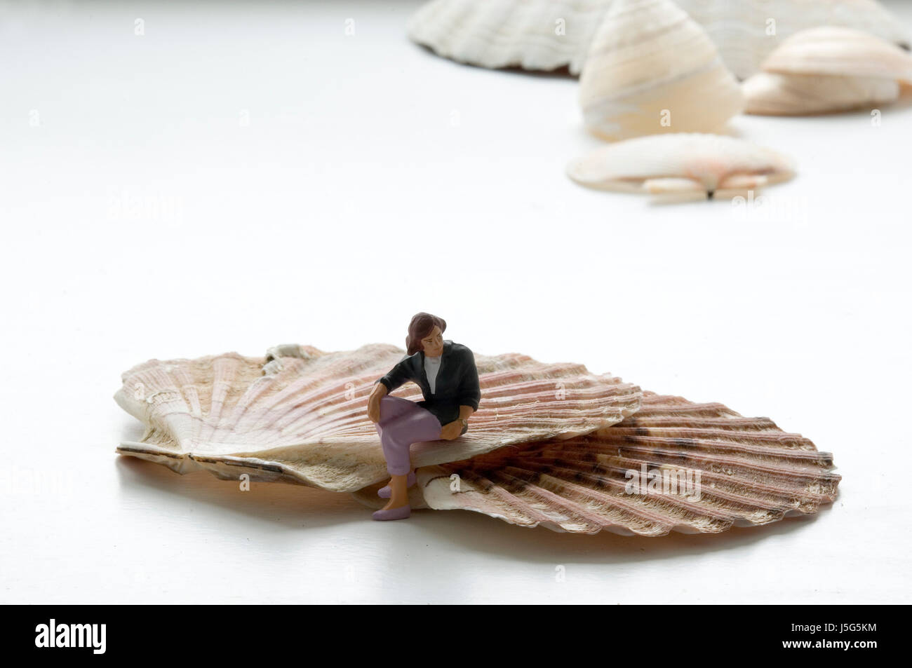woman with seashell Stock Photo - Alamy