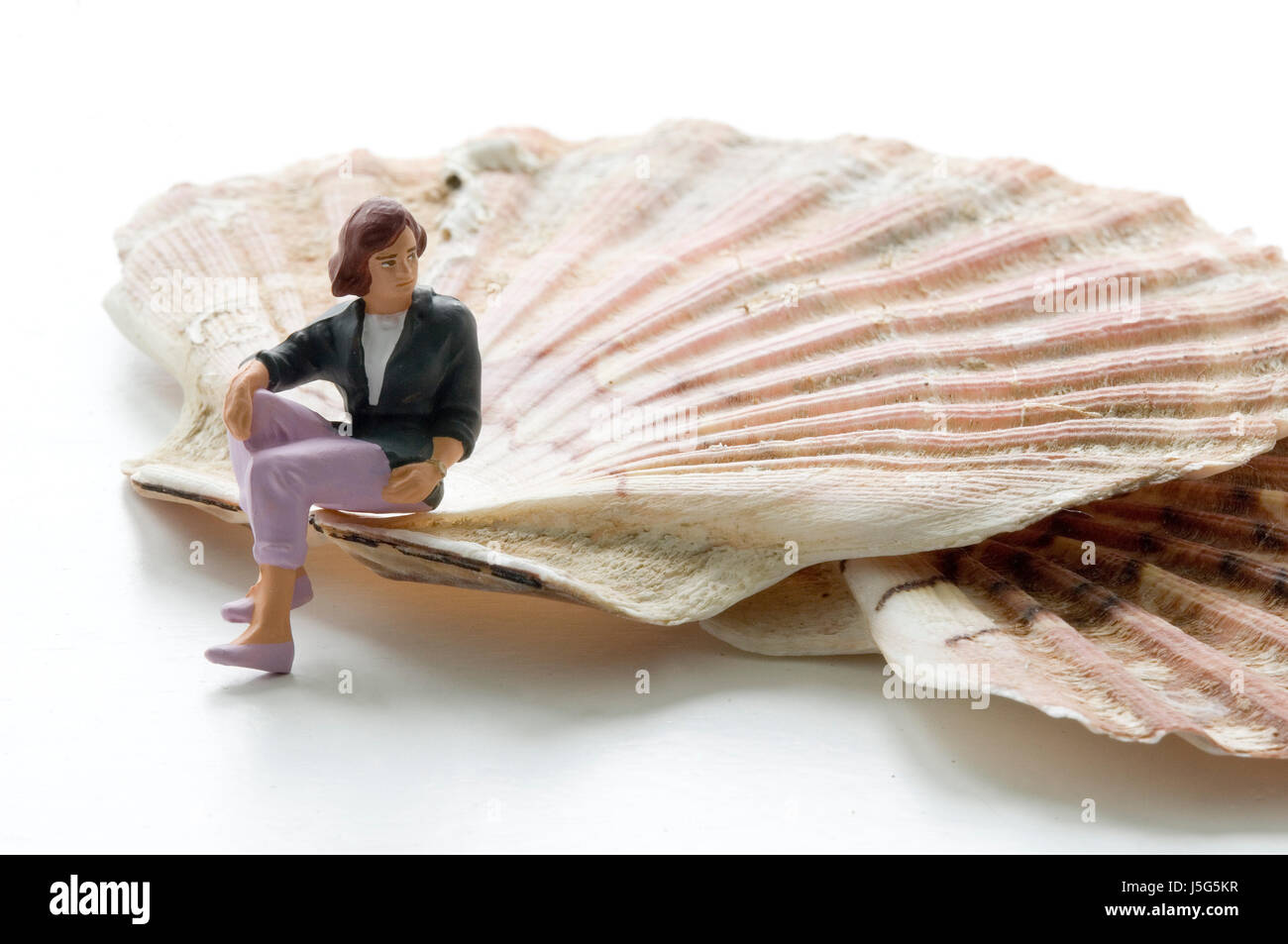 woman with seashell Stock Photo - Alamy