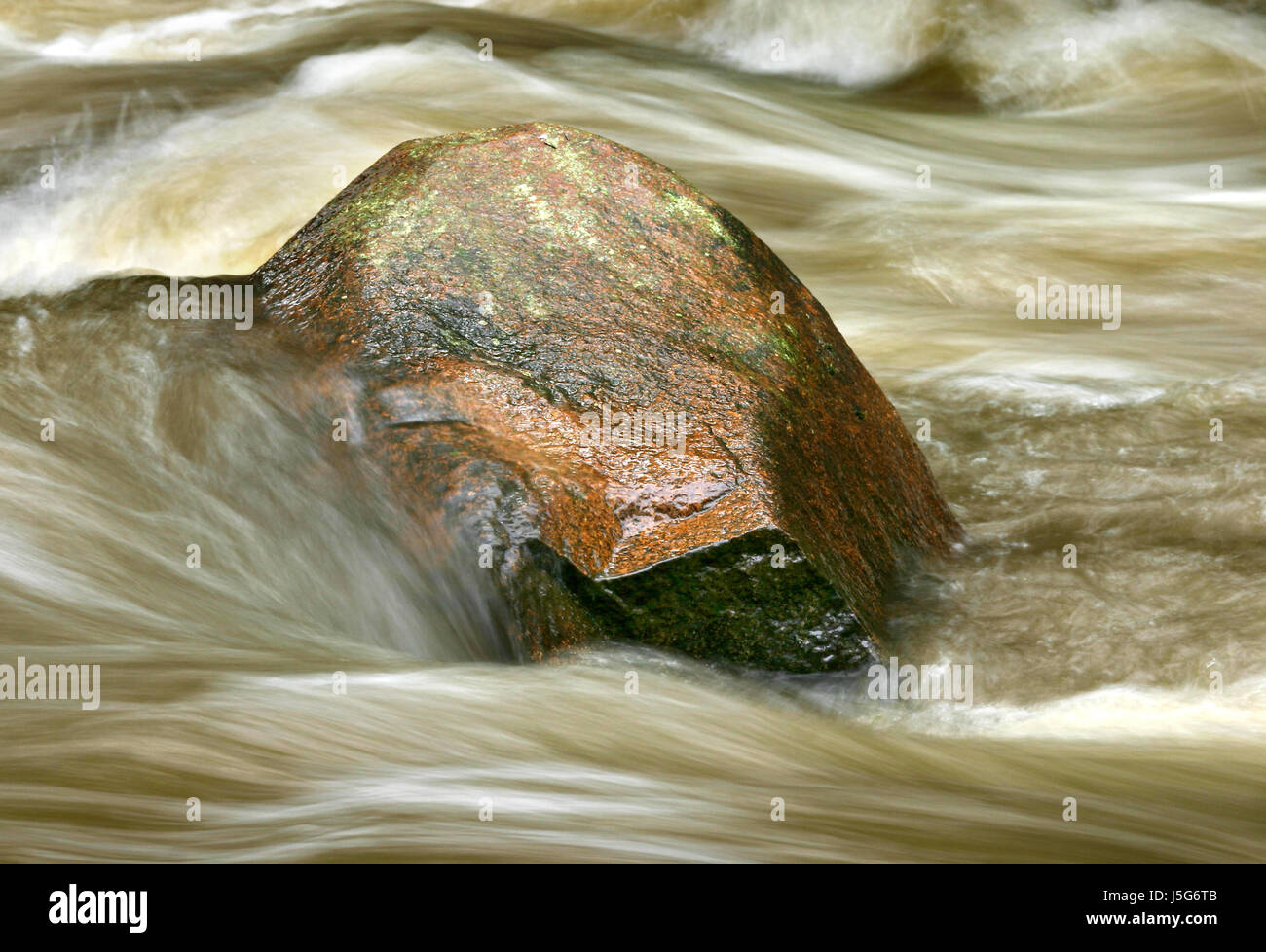 fluent waters stone stream rock a trip goal lower austria granite Stock ...