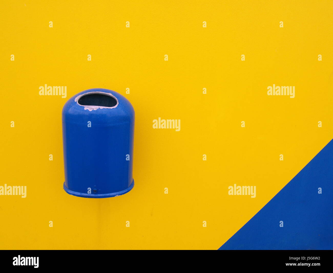 blue graphic metal outside sheet metal trash colour contrast triangle ...