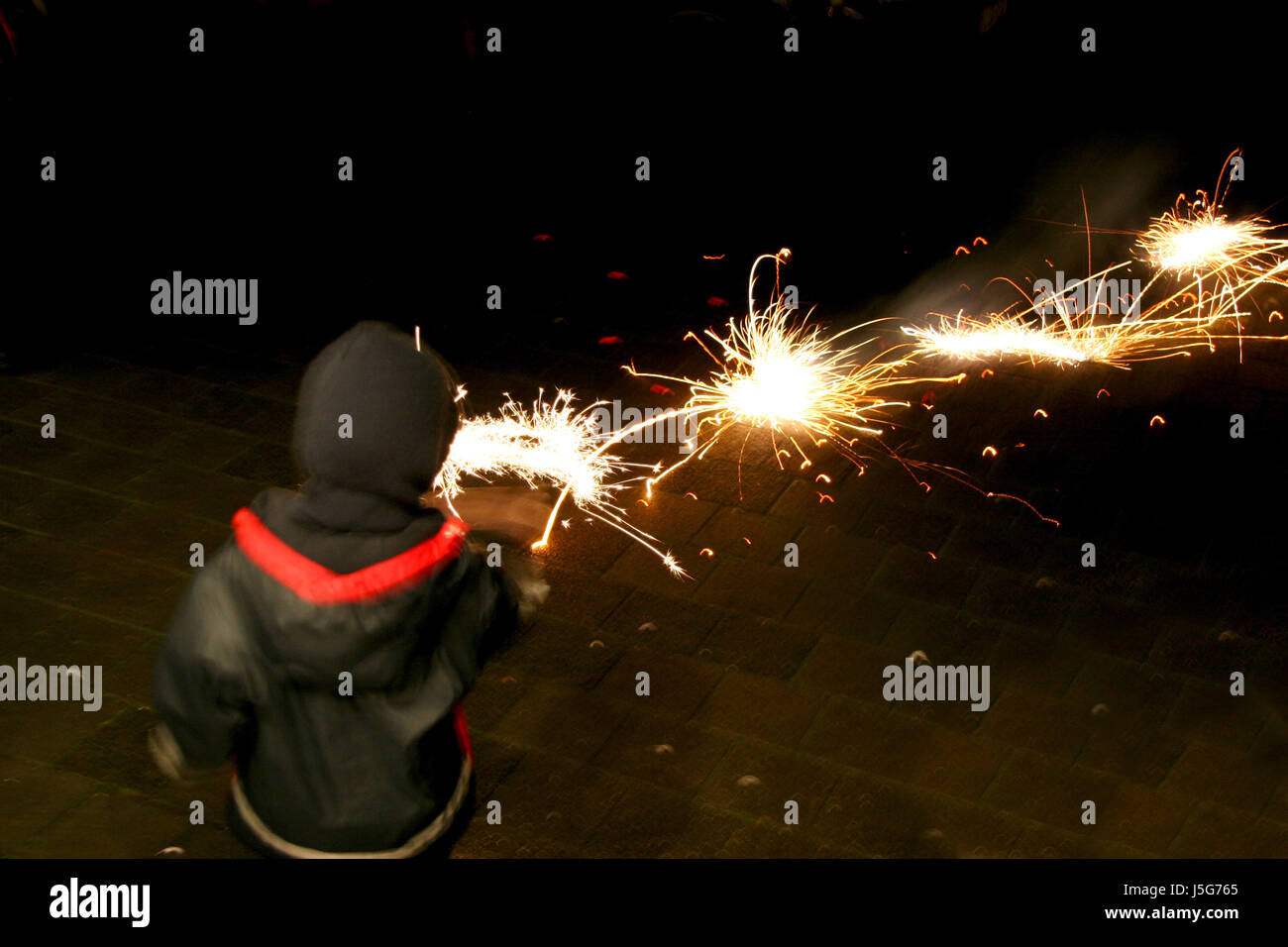 child with fireworks Stock Photo - Alamy