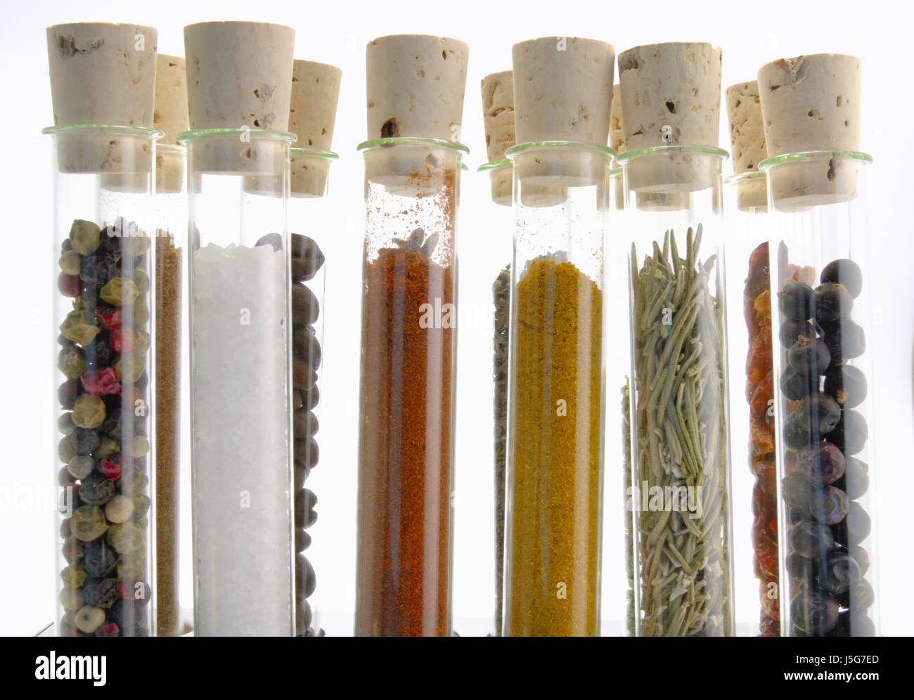 salt pepper carnation paprika peppers test tube laboratory cork spices ...