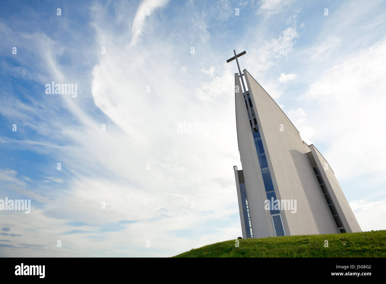 Modern church building in Pabrade, Lithuania Stock Photo - Alamy