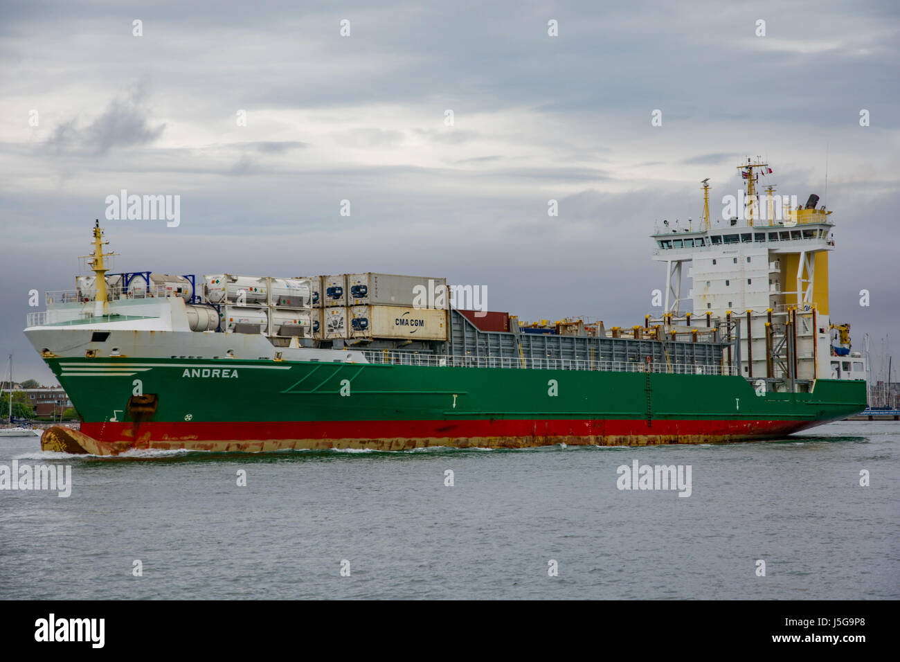 MV Andrea leaving Portsmouth, UK Stock Photo - Alamy
