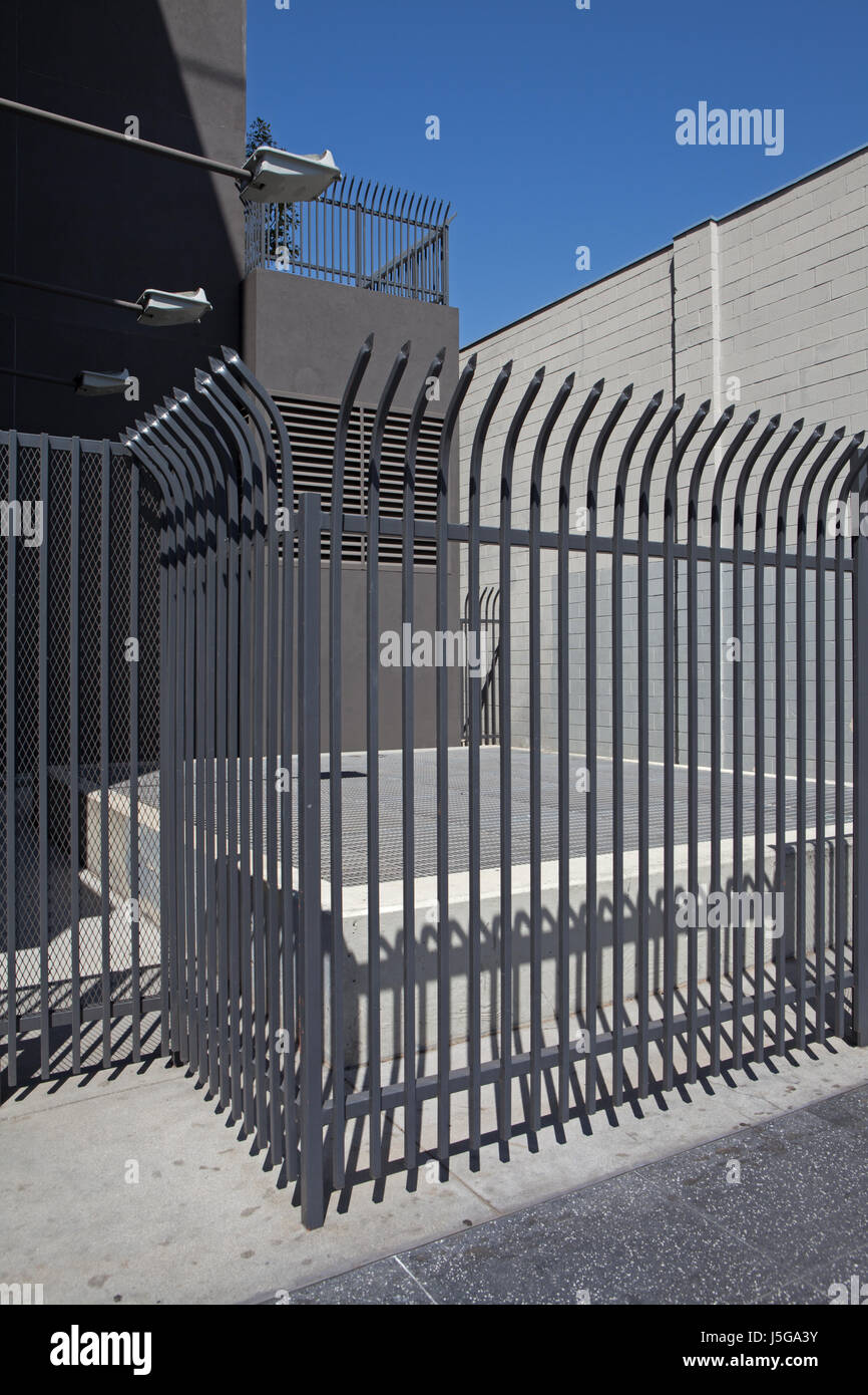 Security Fence on Hollywood Blvd Walk of Fame, Hollywood, CA Stock ...