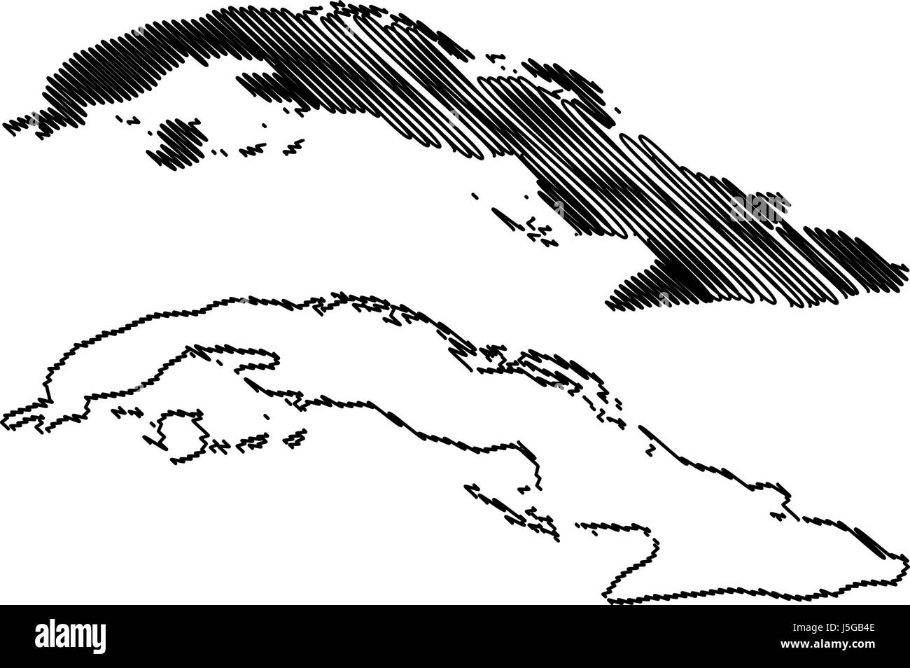 Cuba Map Vector Illustration Scribble Sketch Cuba Stock Vector Image