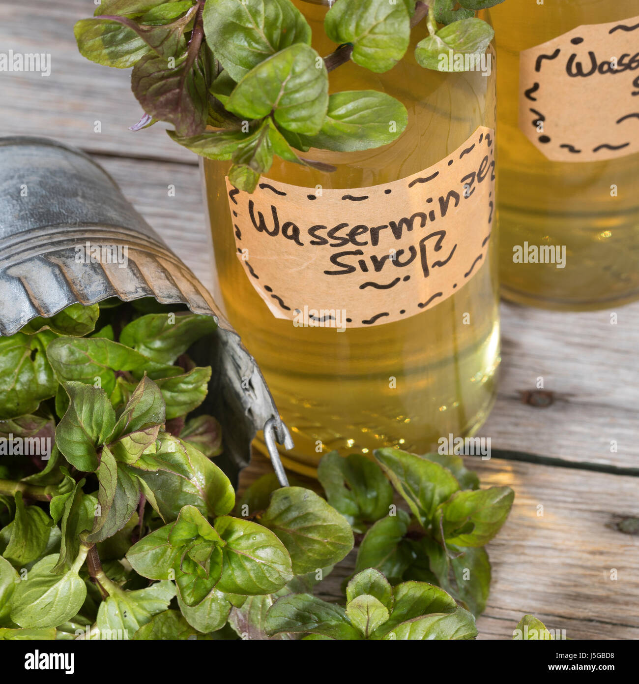 Wasserminze-Sirup, Wasserminzensirup, Wasserminzen-Sirup, Sirup ...