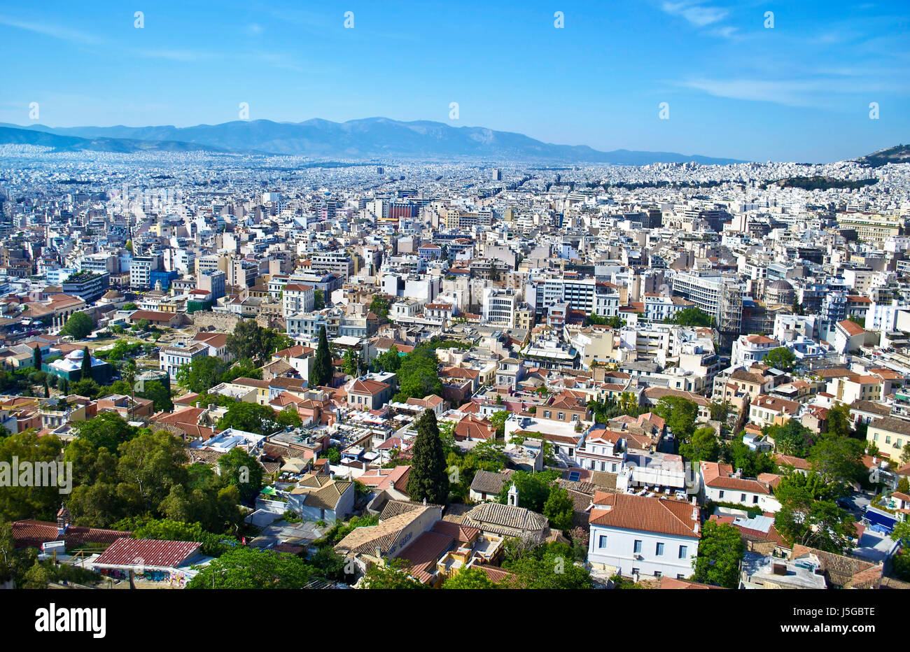 aerial view of Athens Greece Stock Photo - Alamy