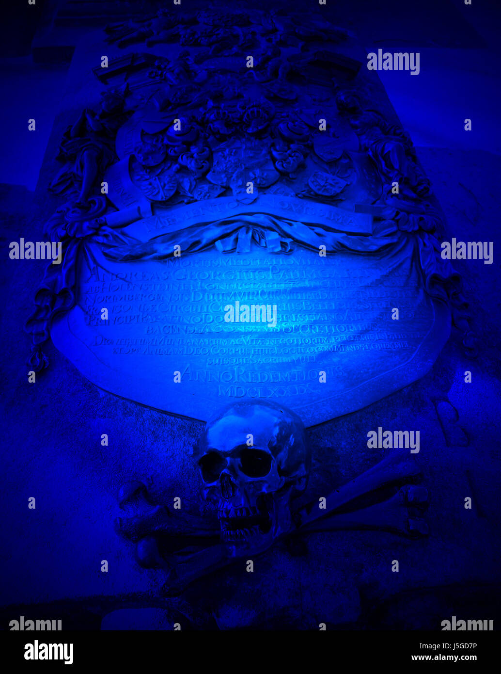 blue death cemetery mourning sorrow dismal skull end grave casket ...