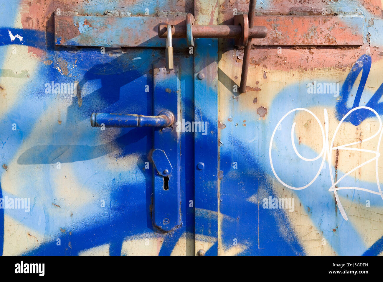 door lock with graffiti Stock Photo - Alamy