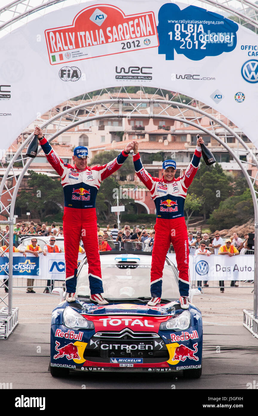 Olbia, Italy - 21.10.2012. Rally Italia Sardegna 2012, valid as italian ...