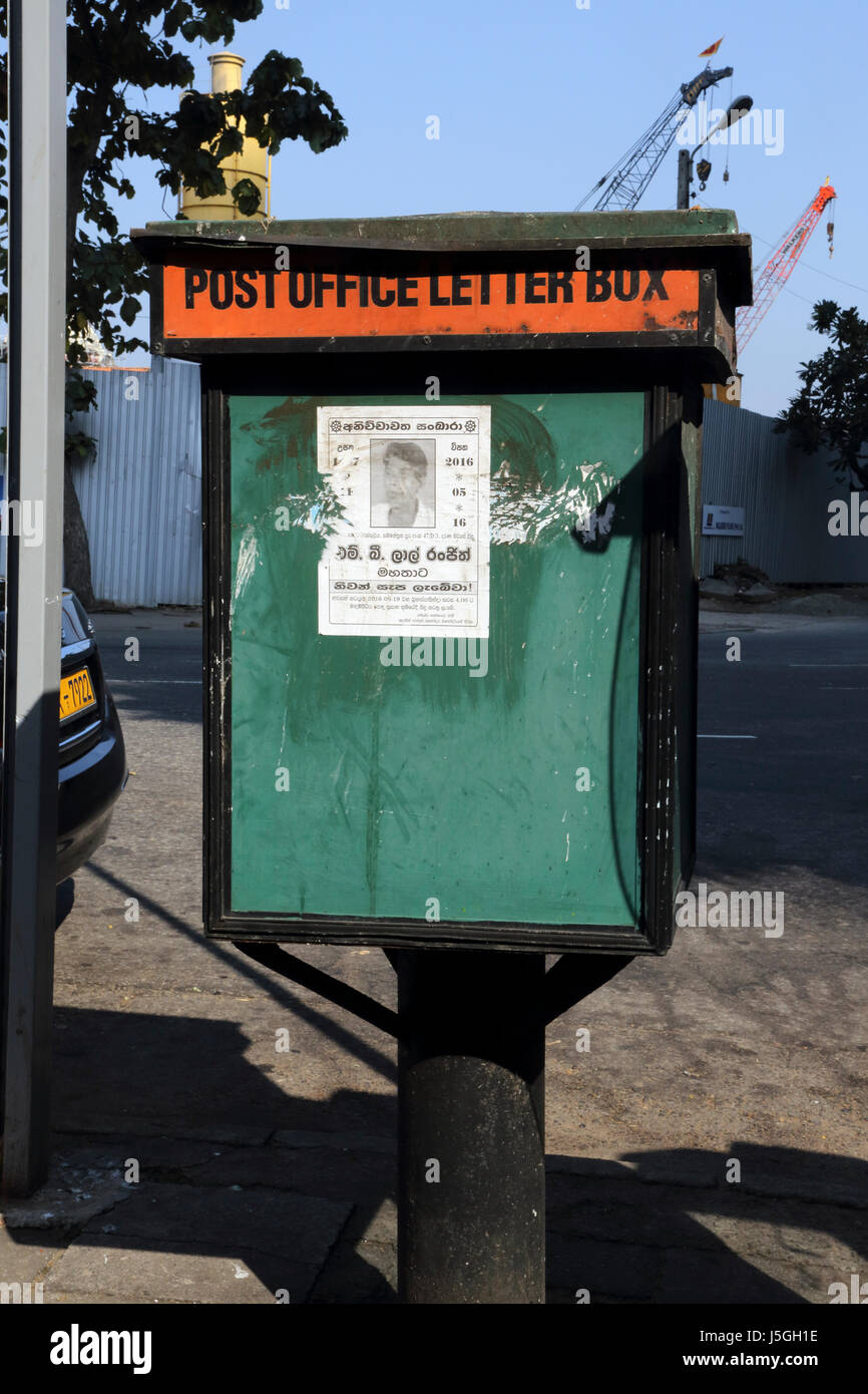Fort Colombo Sri Lanka Post Office Letter Box Stock Photo - Alamy