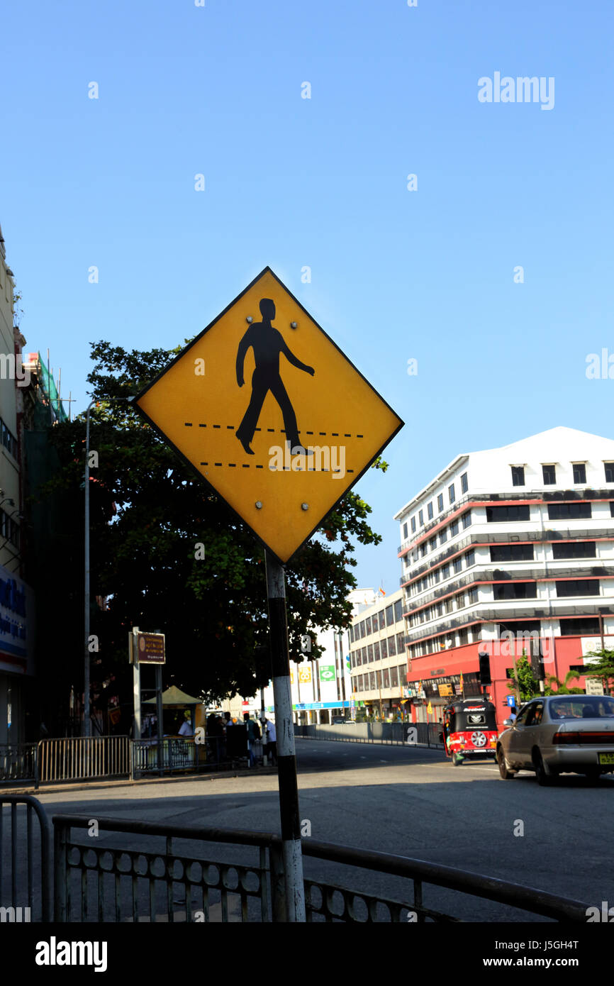 Fort Colombo Sri Lanka Crossing Sign Stock Photo - Alamy