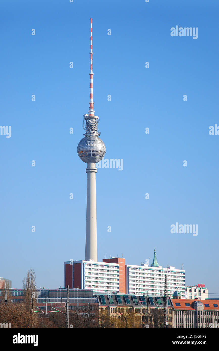 blue tower houses engineering berlin capital television tower antenna ...