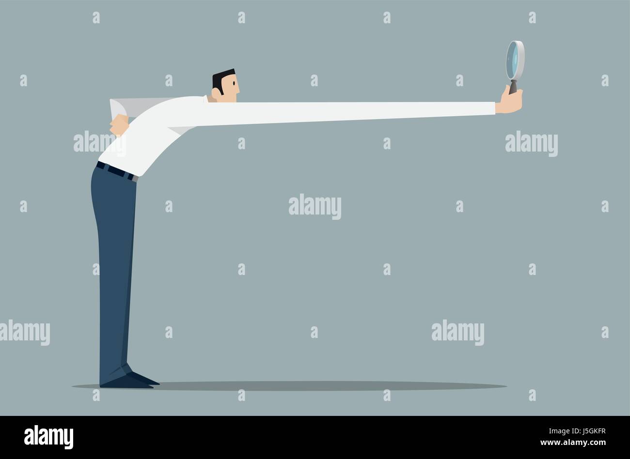 Side view of man with magnifying glass Stock Vector Image & Art - Alamy