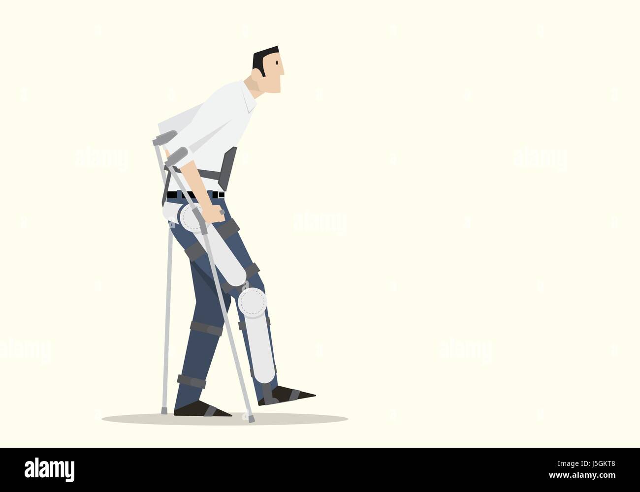 Paraplegic exoskeleton Stock Vector Images - Alamy