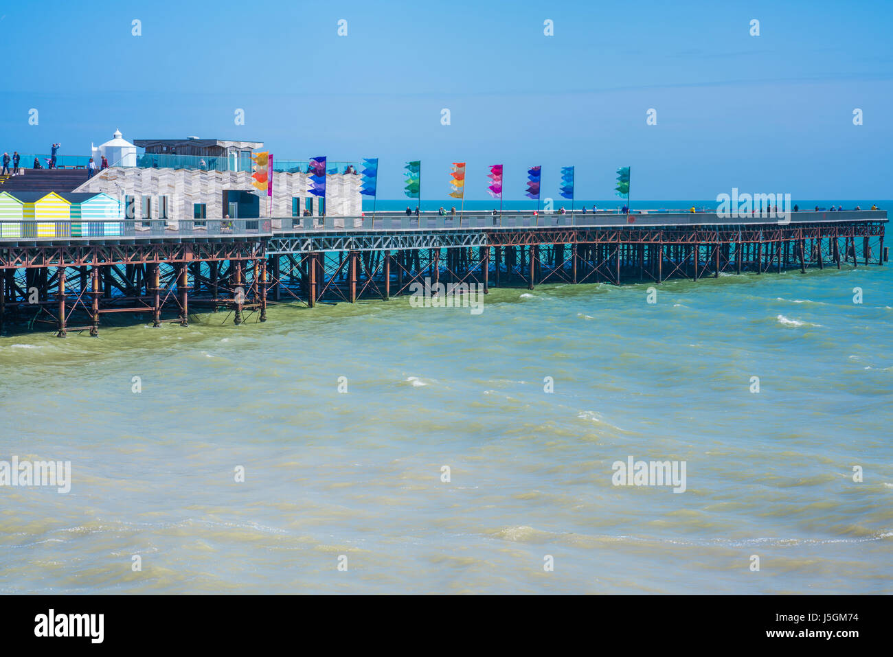 HASTINGS, UK - MAY 13 2017: View of new Hastings pier which was rebuilt ...