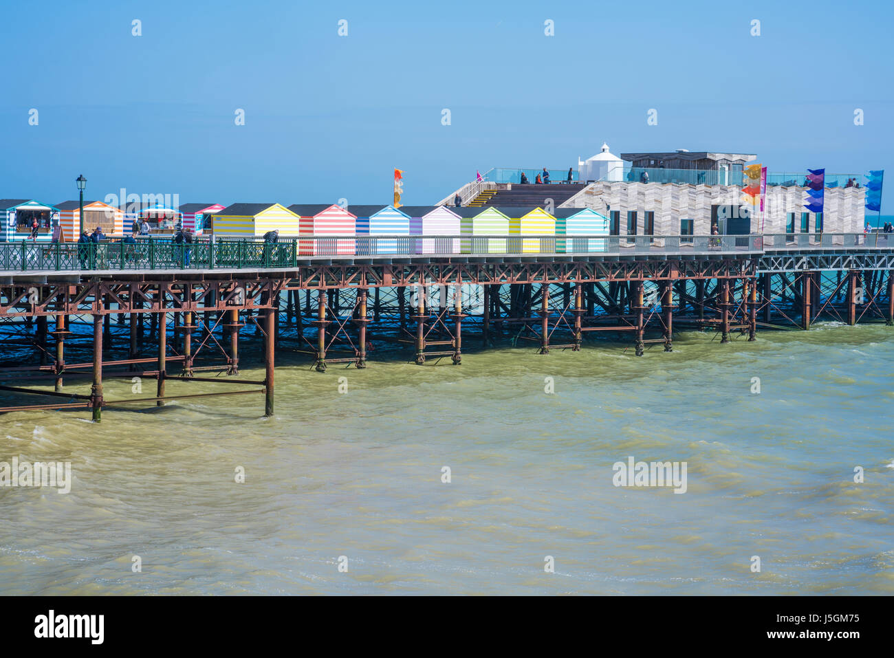 HASTINGS, UK - MAY 13 2017: View of new Hastings pier which was rebuilt ...