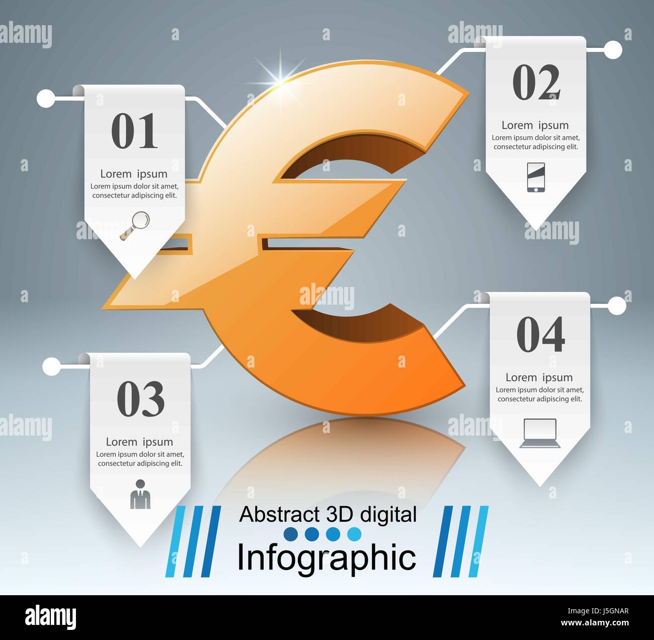 3D infographic.Euro, Money icon Stock Vector Image & Art - Alamy