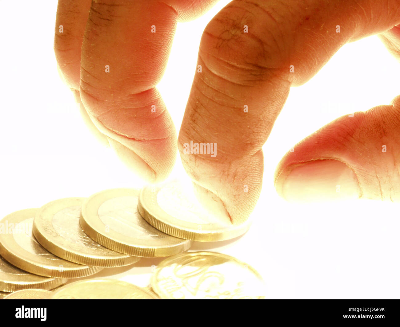 scrape together the last money Stock Photo - Alamy