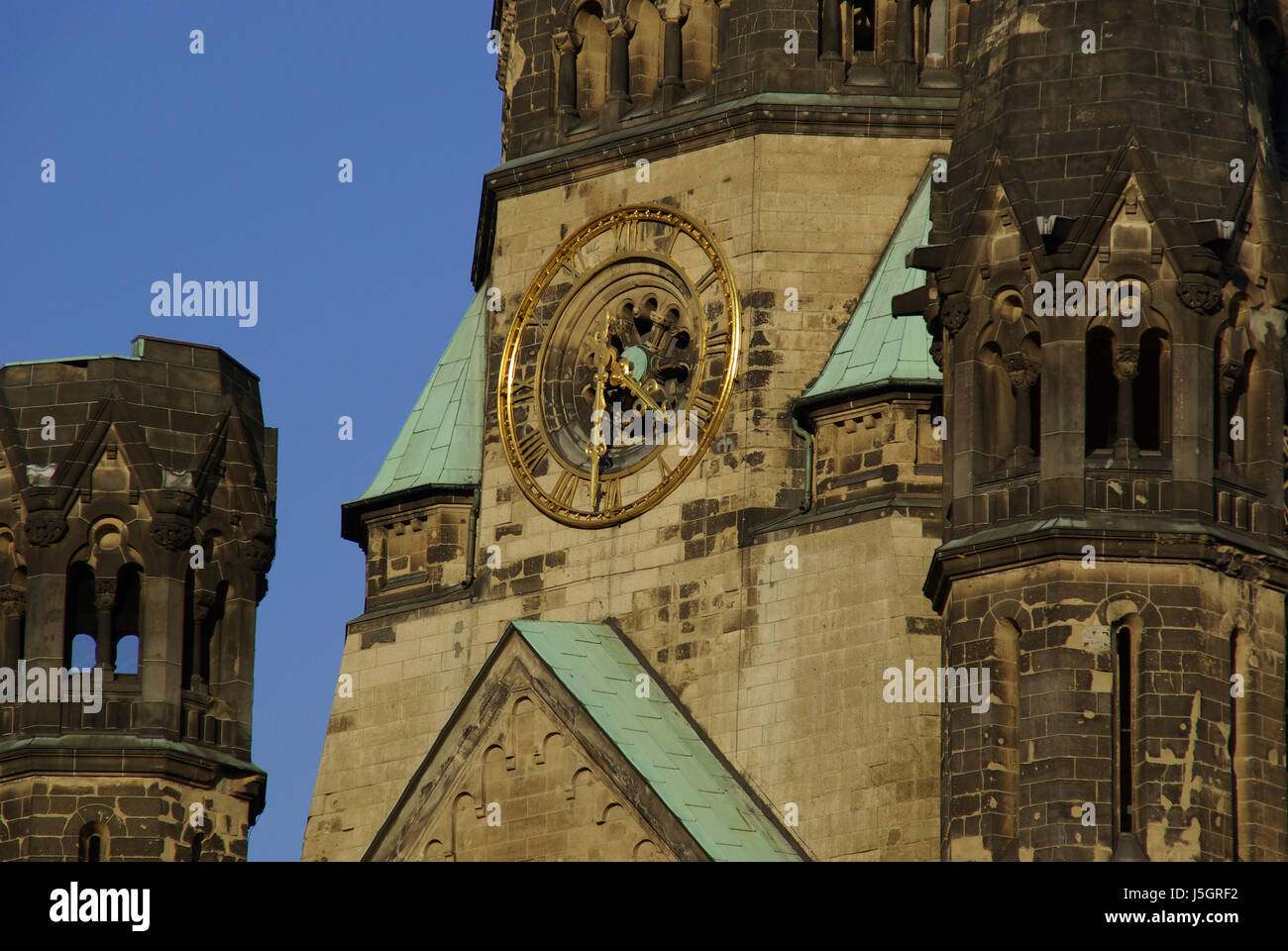 historical church monument columns clock pointer berlin towers capital ...