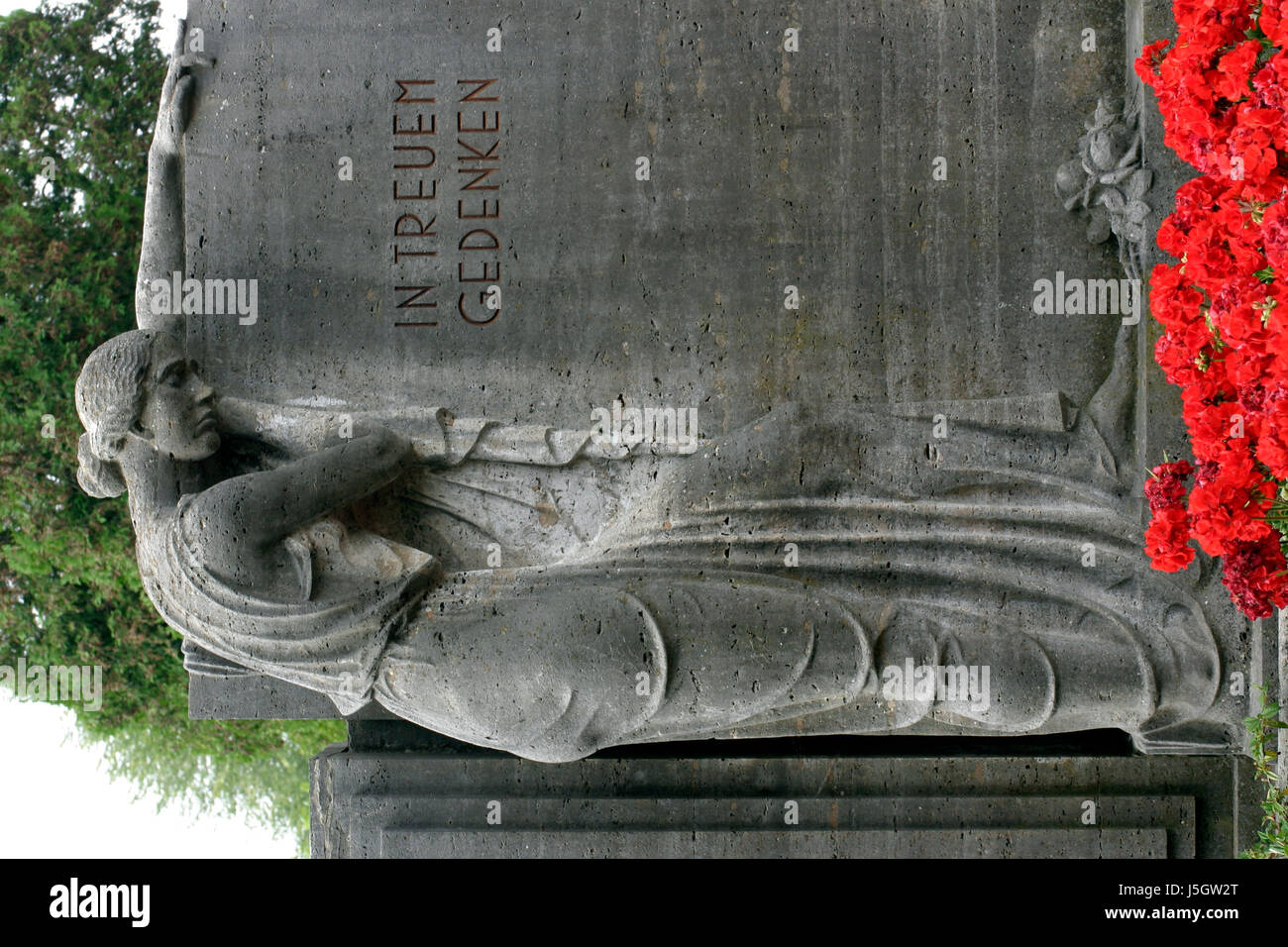 woman religion remember stone statue flower flowers plant cemetery ...