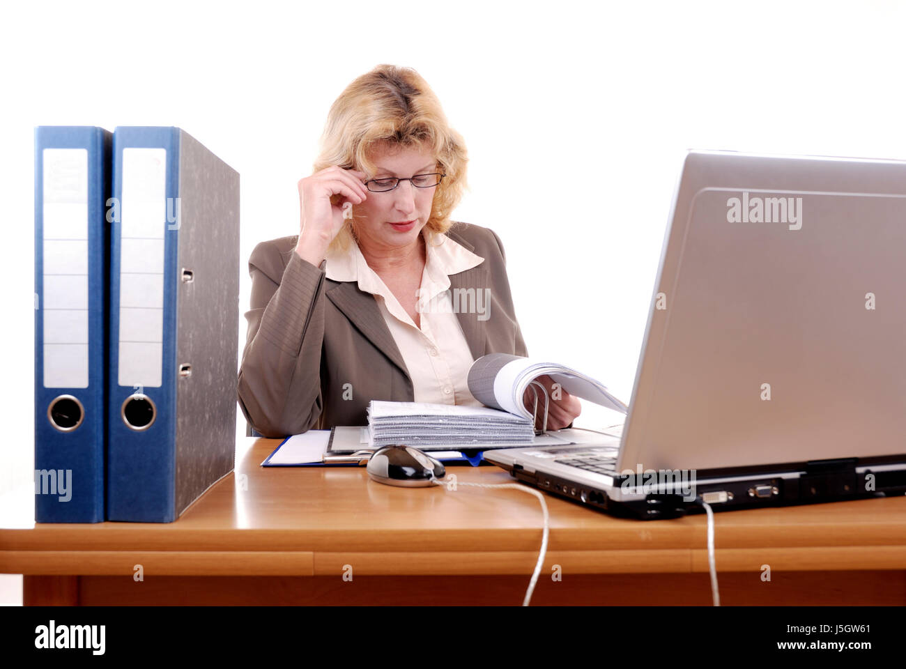 woman office laptop notebook computers computer desk secretary female ...