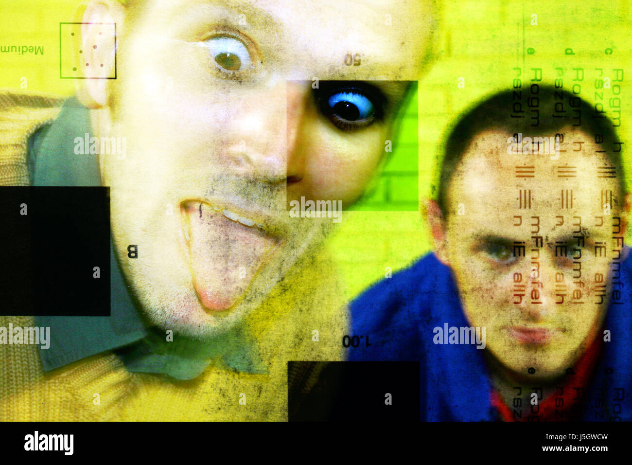 faces of two young men Stock Photo - Alamy