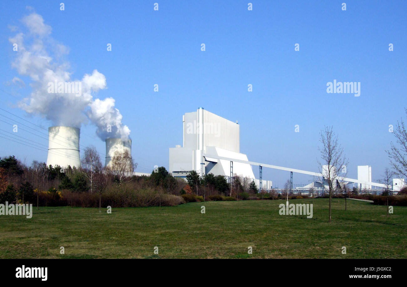 industry power station cooling tower condensed water steam black ...