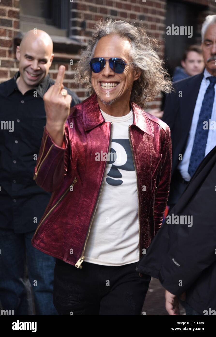 New York, NY, USA. 15th May, 2017. Metallica, Kirk Hammett out and ...