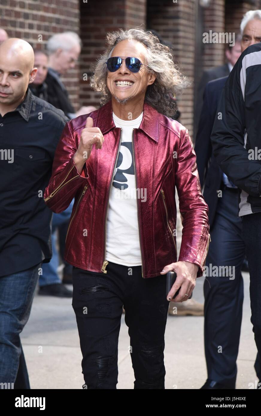 New York, NY, USA. 15th May, 2017. Metallica, Kirk Hammett out and ...
