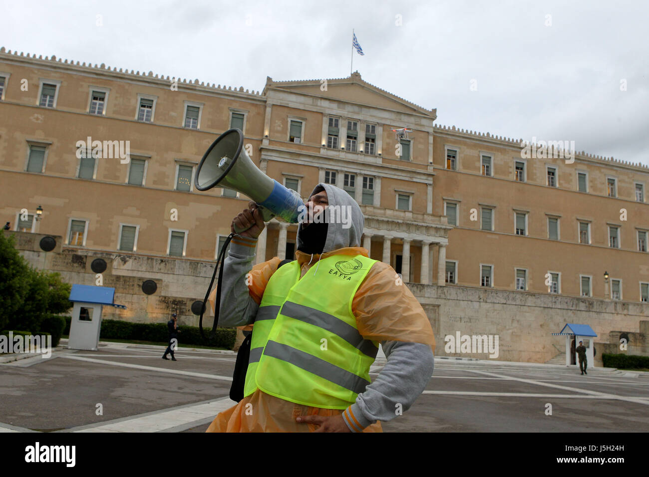 Athens, Greece. 17th May, 2017. Greek police officers take part in an ...