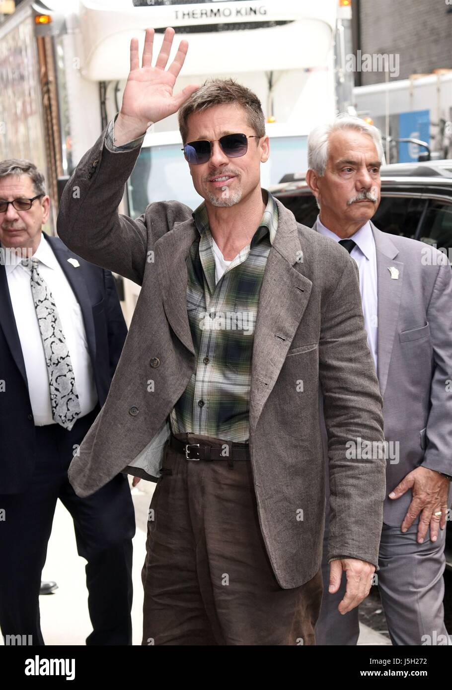 New York, NY, USA. 16th May, 2017. Brad Pitt out and about for ...