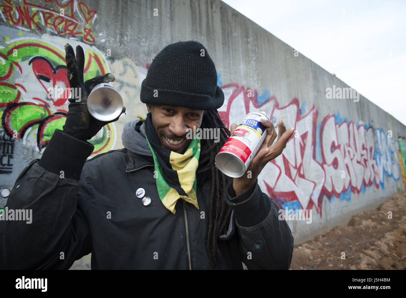 January 27, 2017 - Atlanta, GA - An urban artist who uses the name 'Dap ...