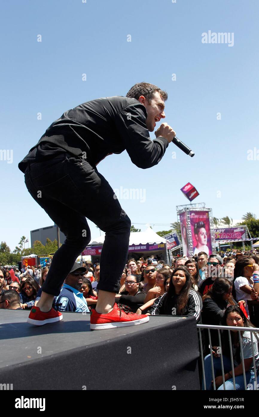 Ethan Thompson of Ocean Park Standoff on stage for KIIS FM's Wango ...