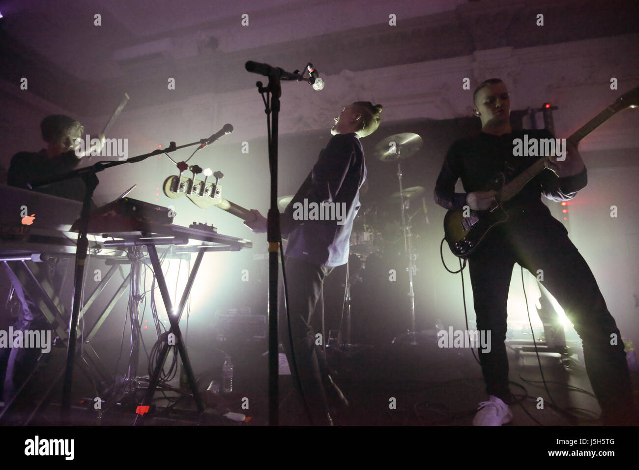 London, UK. 17th May, 2017. Icelandic band Vok performing live on stage ...