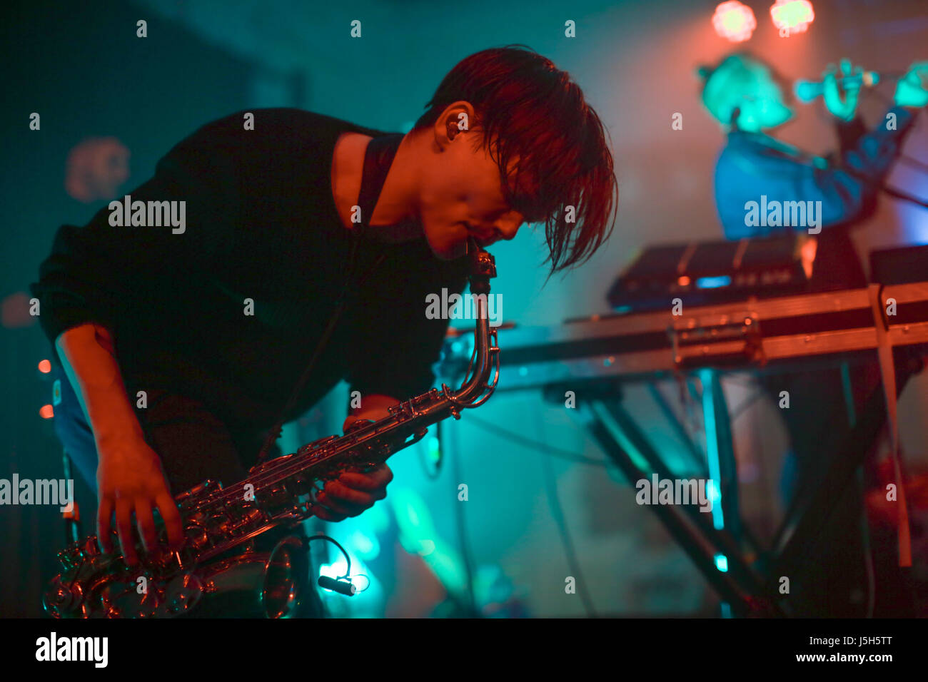 London, UK. 17th May, 2017. Icelandic band Vok performing live on stage ...